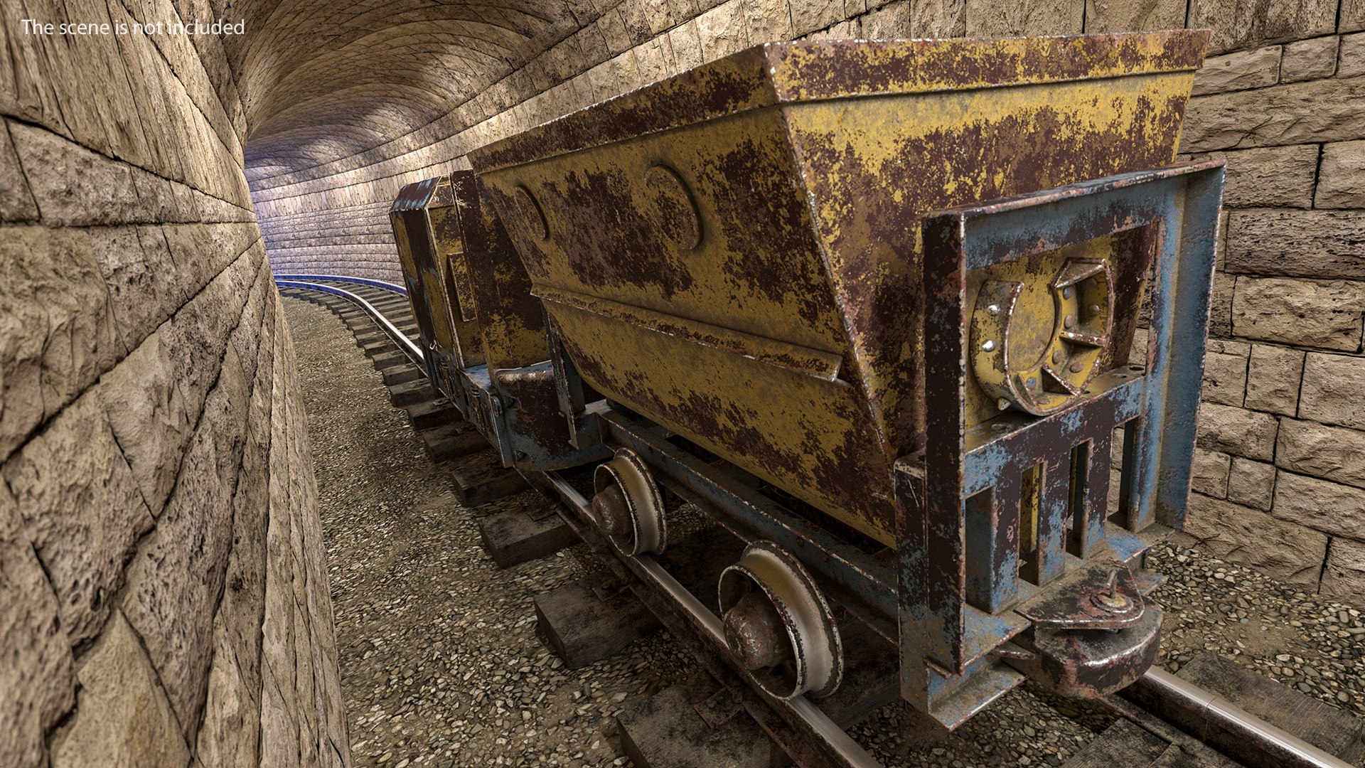 Mining locomotive minecart railway 3D model - TurboSquid 1511238