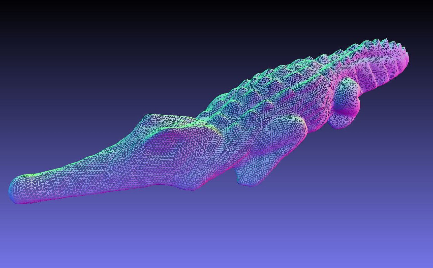 3d Model Of Wooden Alligator