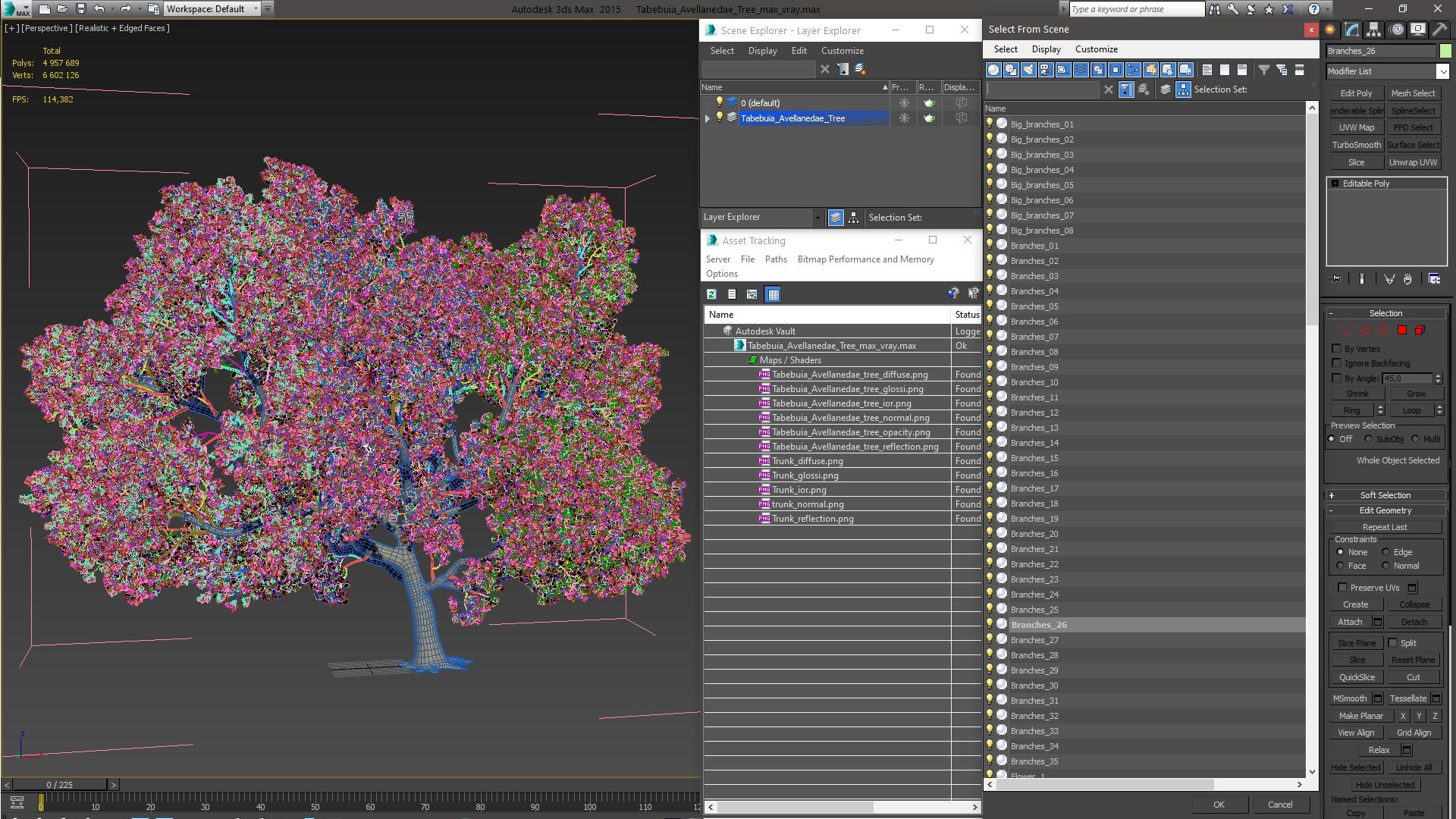Tabebuia Avellanedae Tree 3D model - TurboSquid 1732687