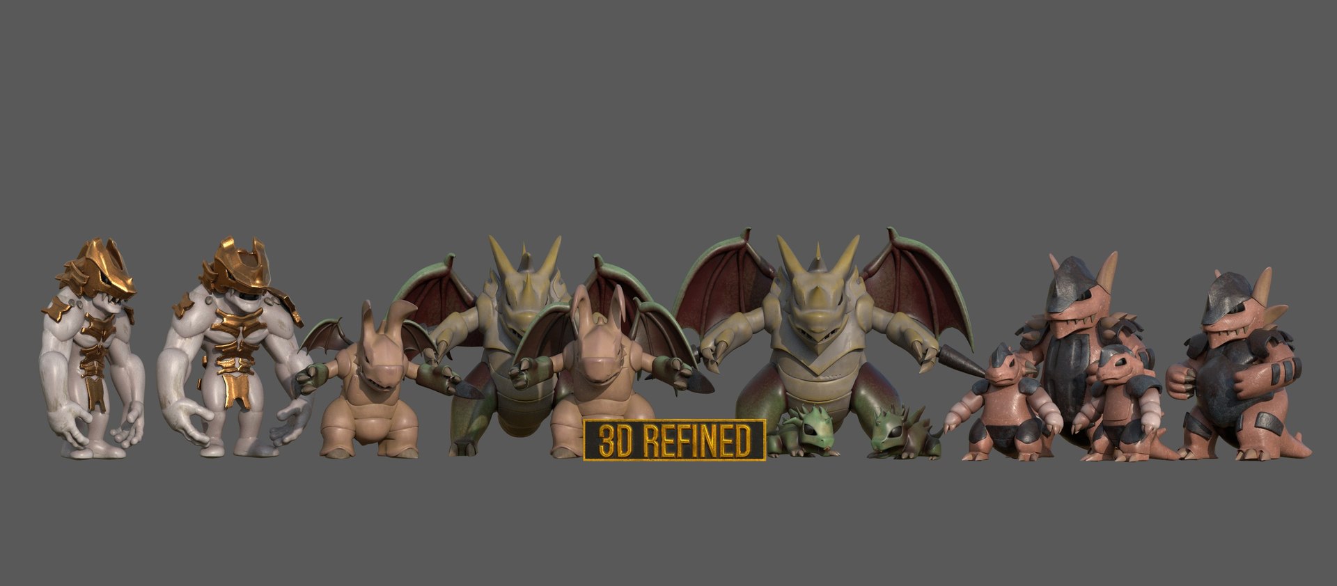 3D Model ULTIMATE CREATURE Evolution PACK - Over 100 Creature Variation ...