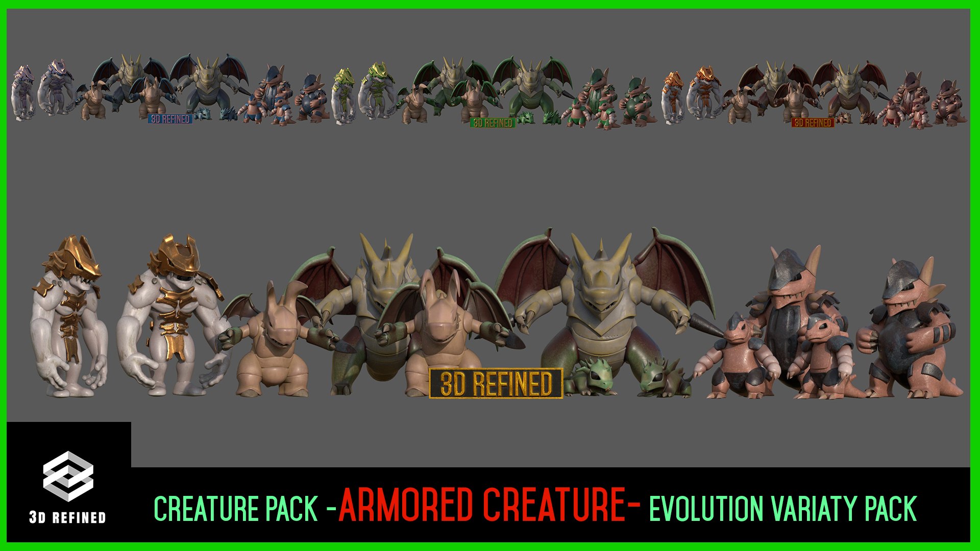 3D Model ULTIMATE CREATURE Evolution PACK - Over 100 Creature Variation ...