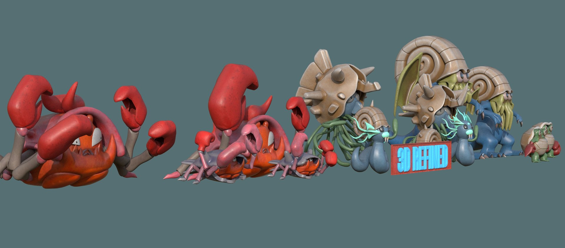 3D Model ULTIMATE CREATURE Evolution PACK - Over 100 Creature Variation ...