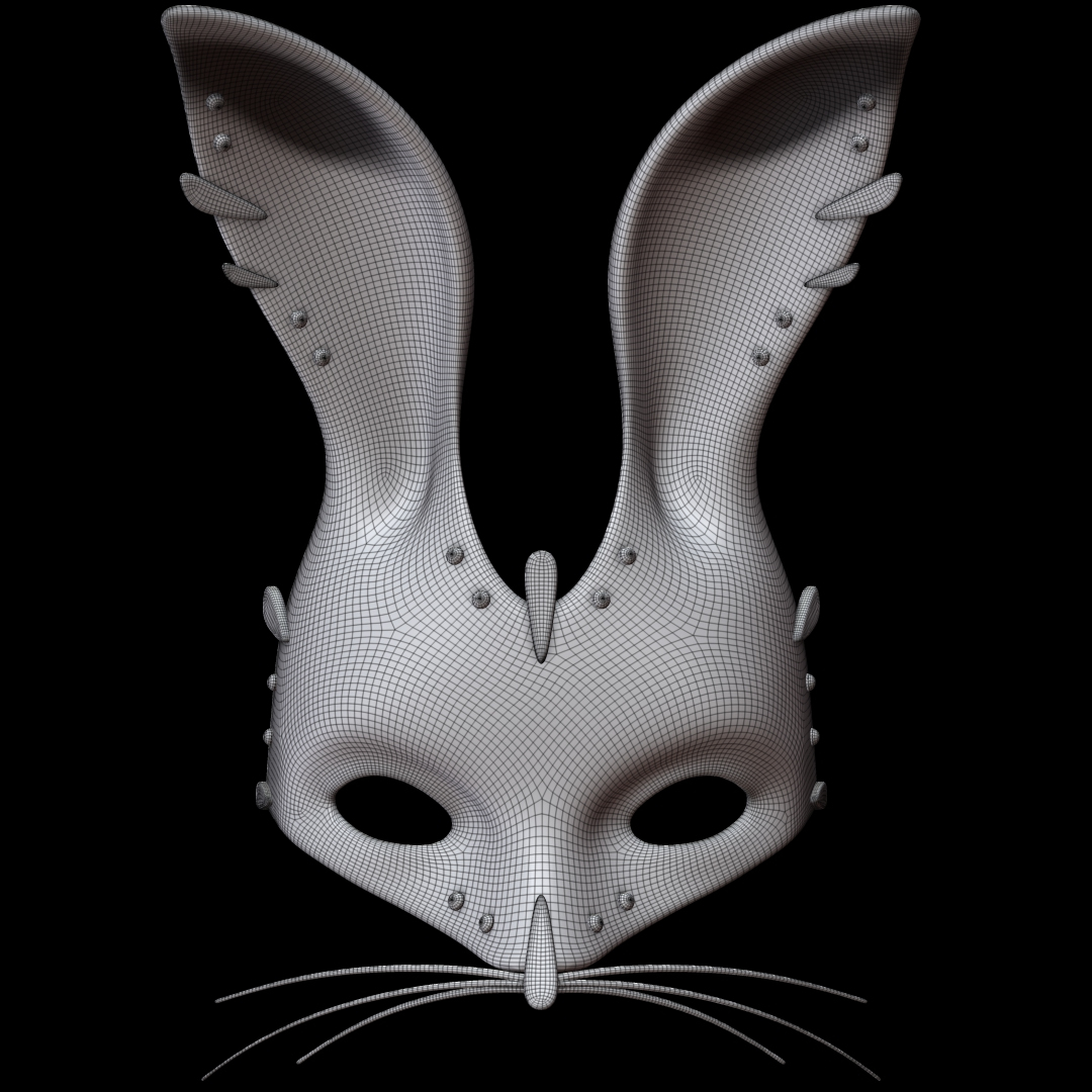 3d model bunny mask