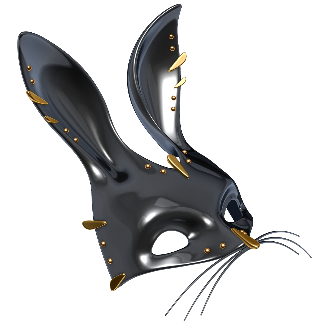 3d model bunny mask