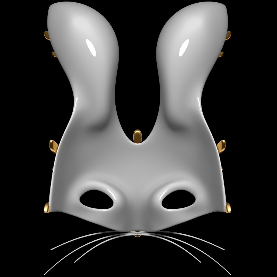 3d model bunny mask