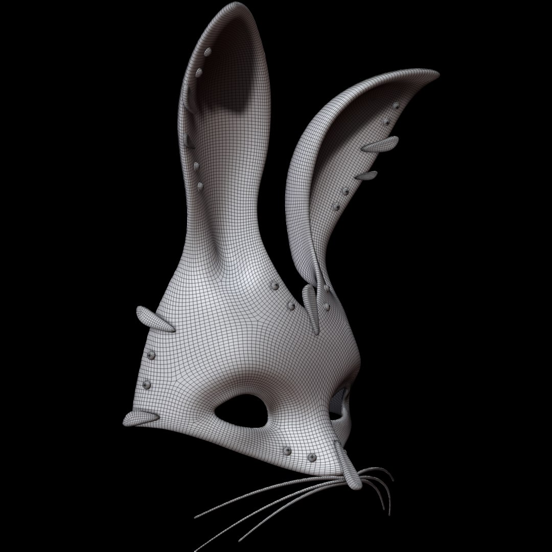 3d Model Bunny Mask