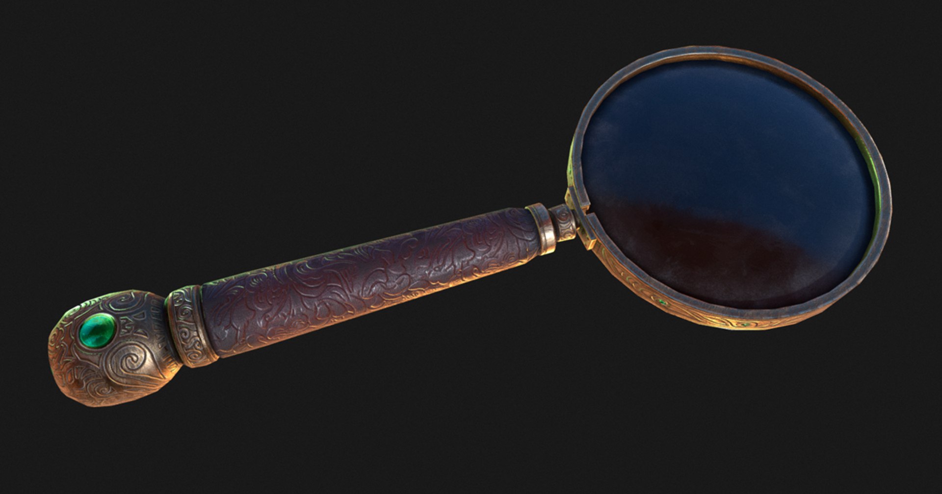 3D Vintage Magnifying Glass - TurboSquid 1376544