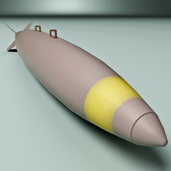 aircraft bomb mk-82 conical 3d model