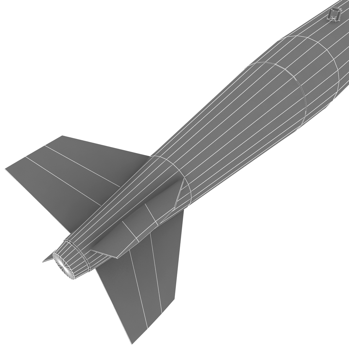 aircraft bomb mk-82 conical 3d model