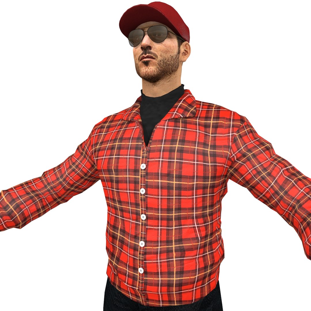 3d Model Truck Driver Man