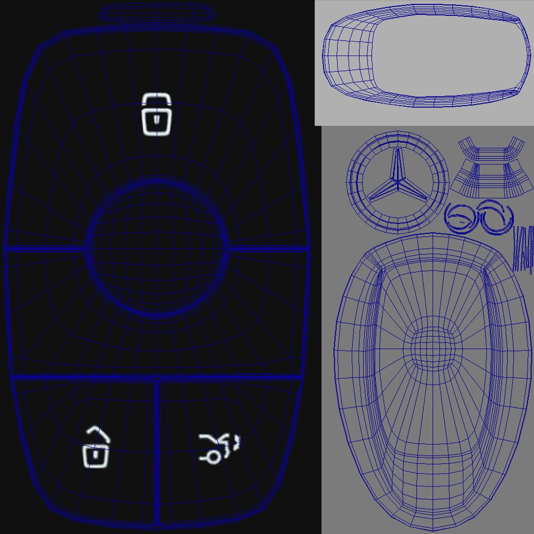 Mercedes Car Key Model - TurboSquid 1760830