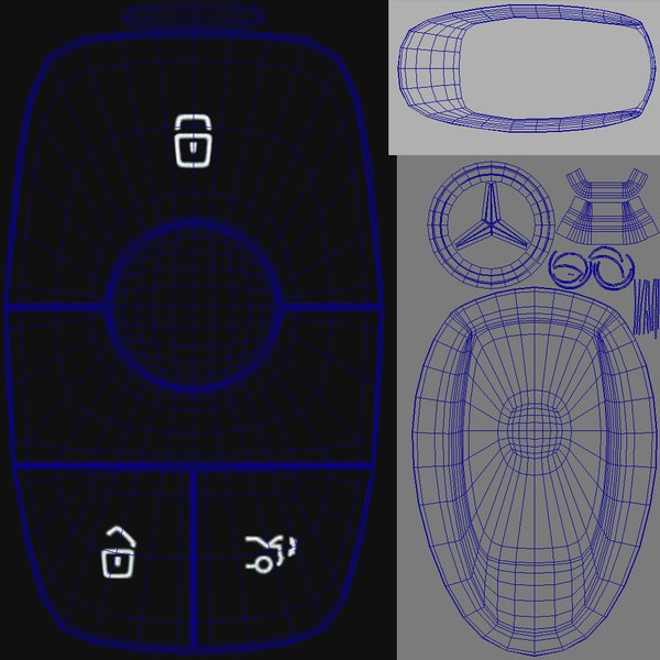 Mercedes Car Key model - TurboSquid 1760830