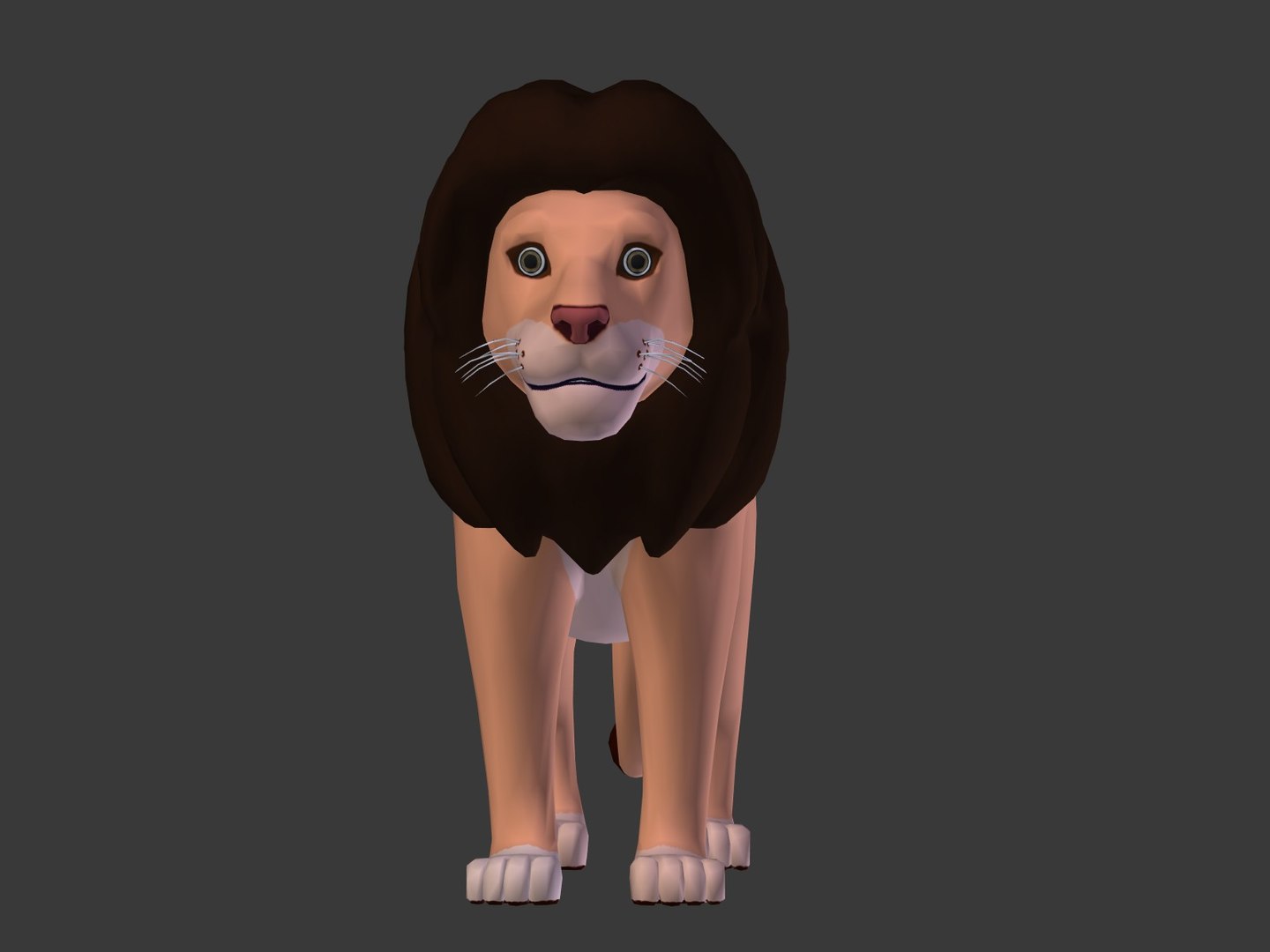 3D Lion Cartoon Model - TurboSquid 1495838