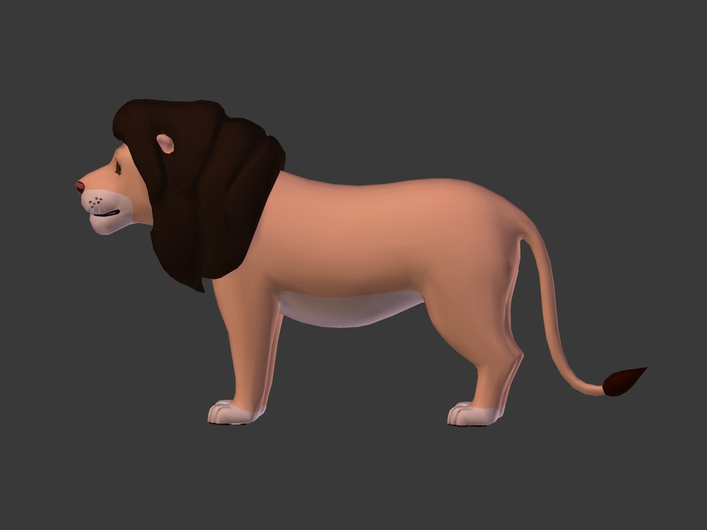 3D Lion Cartoon Model - TurboSquid 1495838