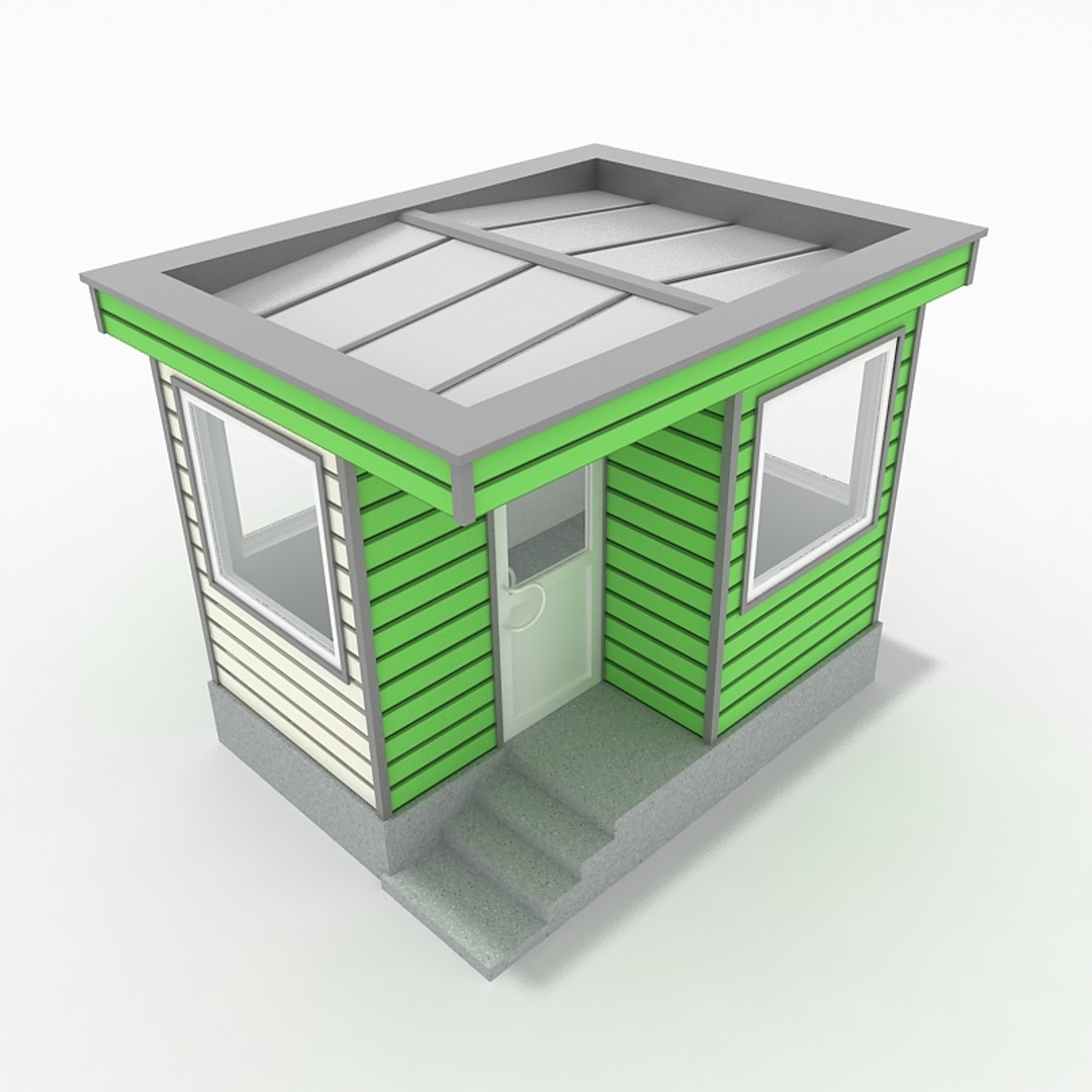 3d guard building 06 model