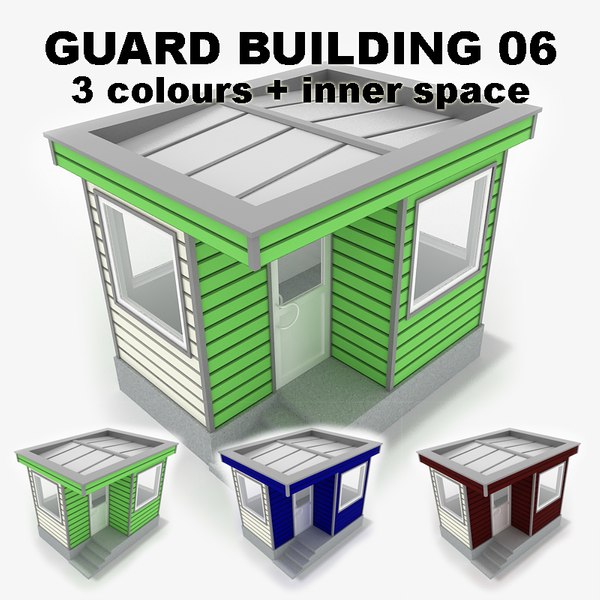 3d guard building 06 model