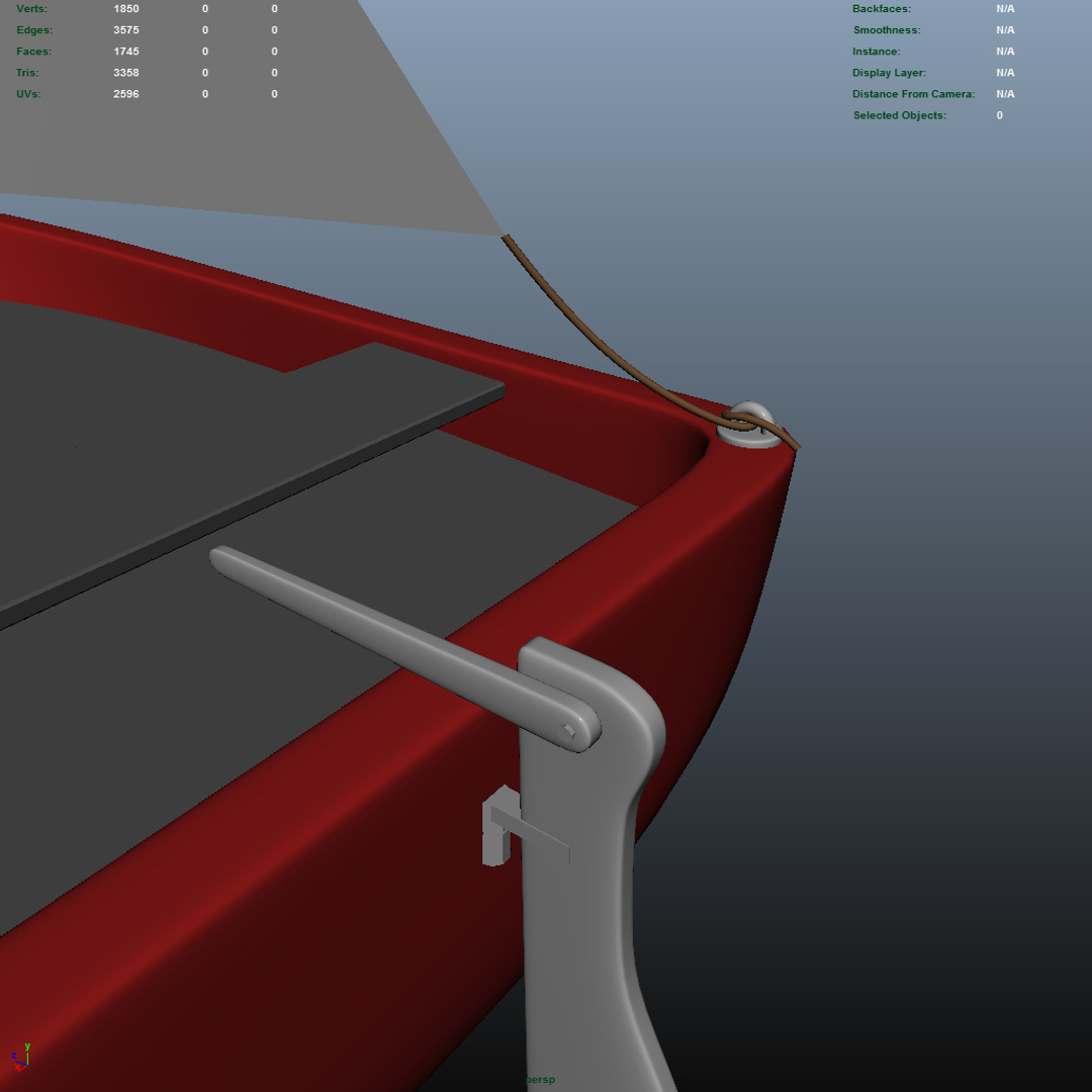 Sail Rigged Cartoon 3d Model