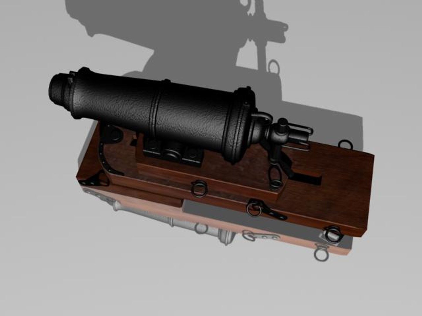 3ds Carronade Naval Gun Cannon