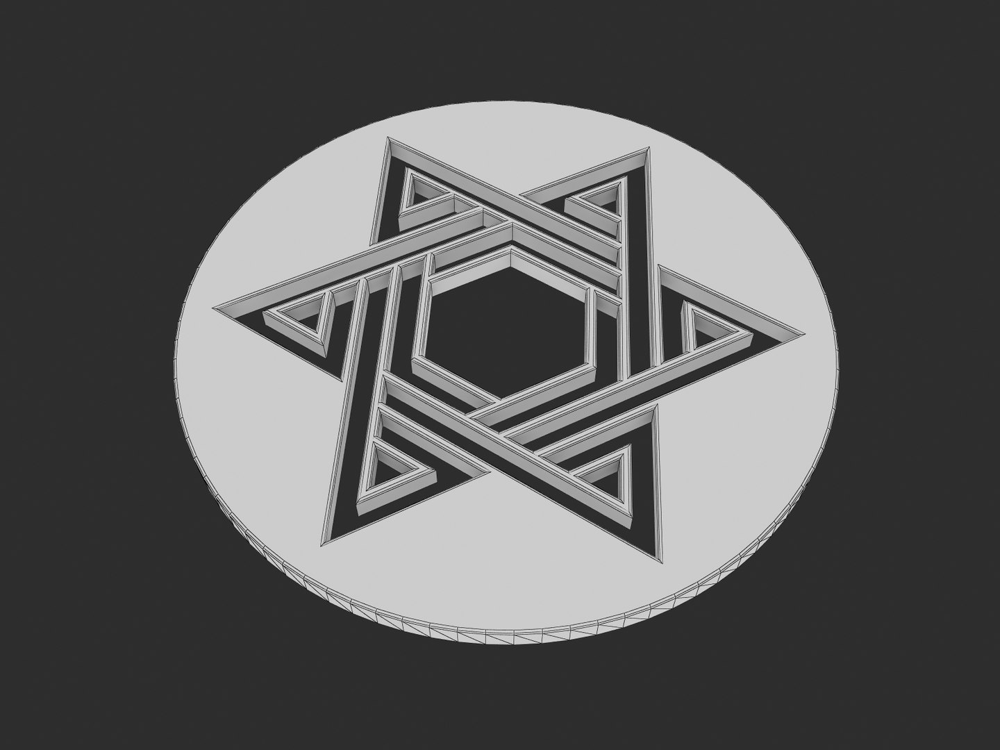 Star David Medallion 3D - TurboSquid 1417008