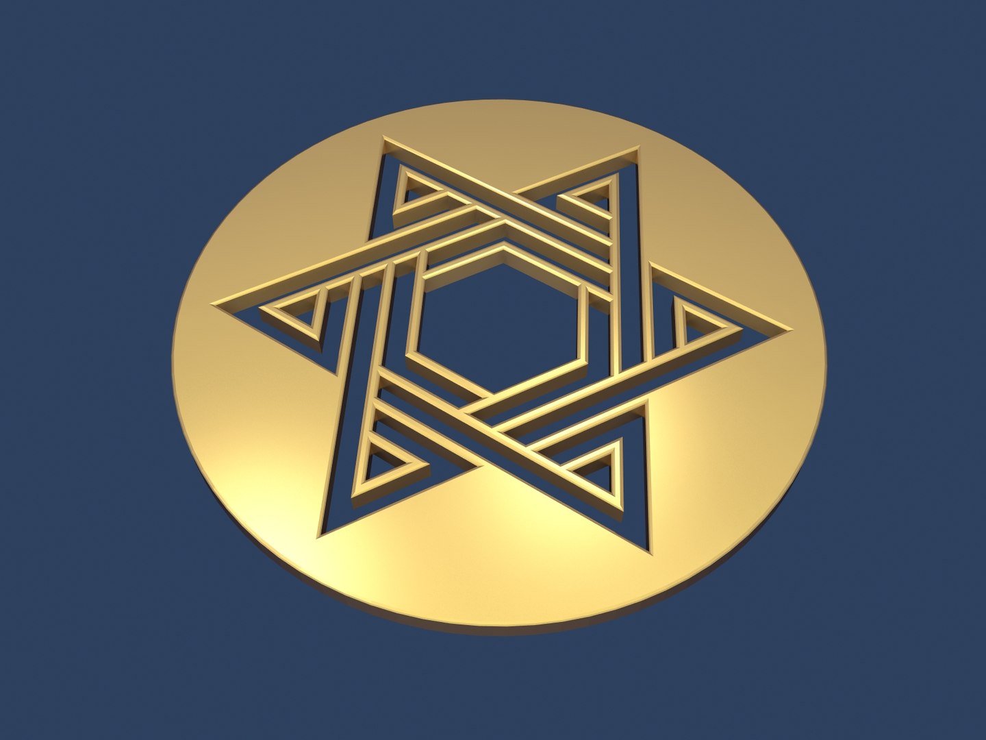 Star David Medallion 3D - TurboSquid 1417008