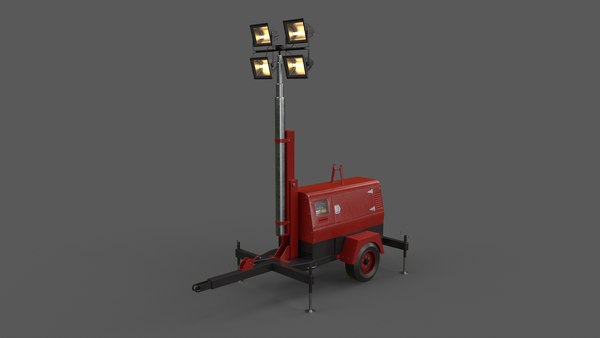 PBR Mobile Light Tower Generator B - Multi color Pack model ...