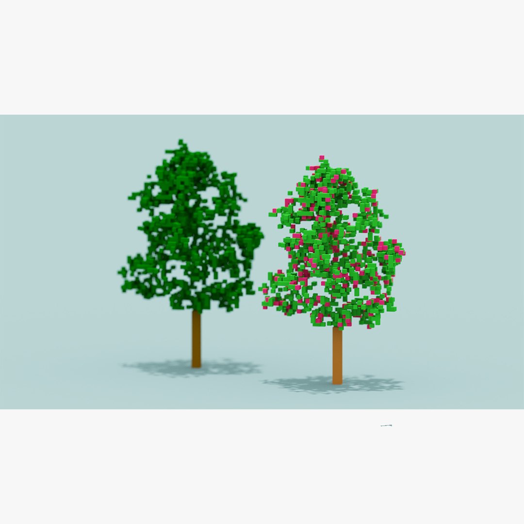 3D Voxel Tree Model - TurboSquid 1858826
