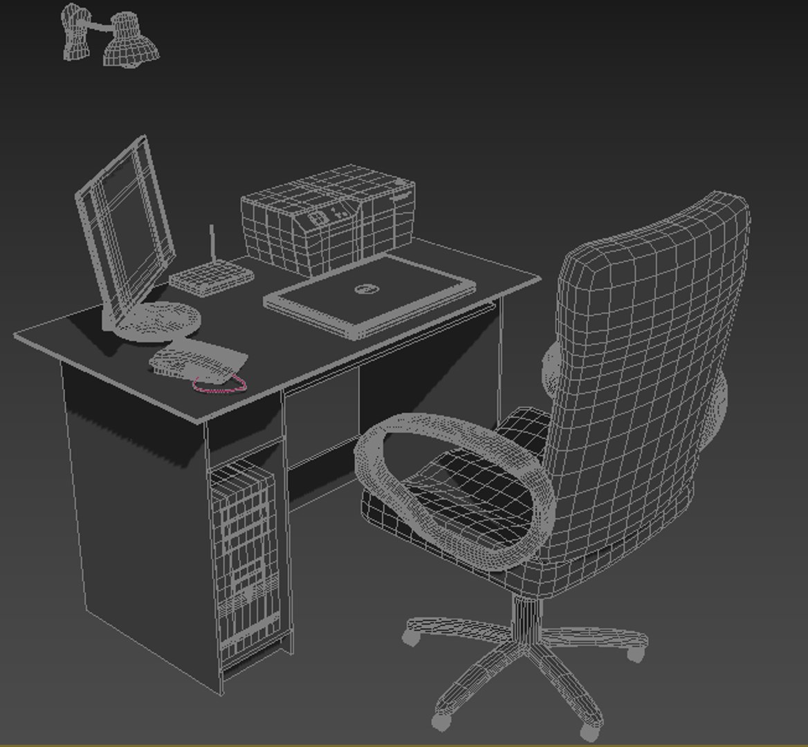 Desk Model - TurboSquid 1230305