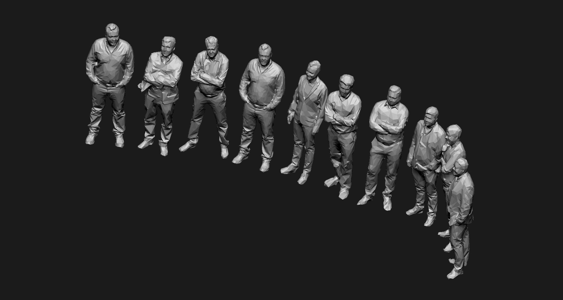 3D 10 People Crowds Model - TurboSquid 1460509