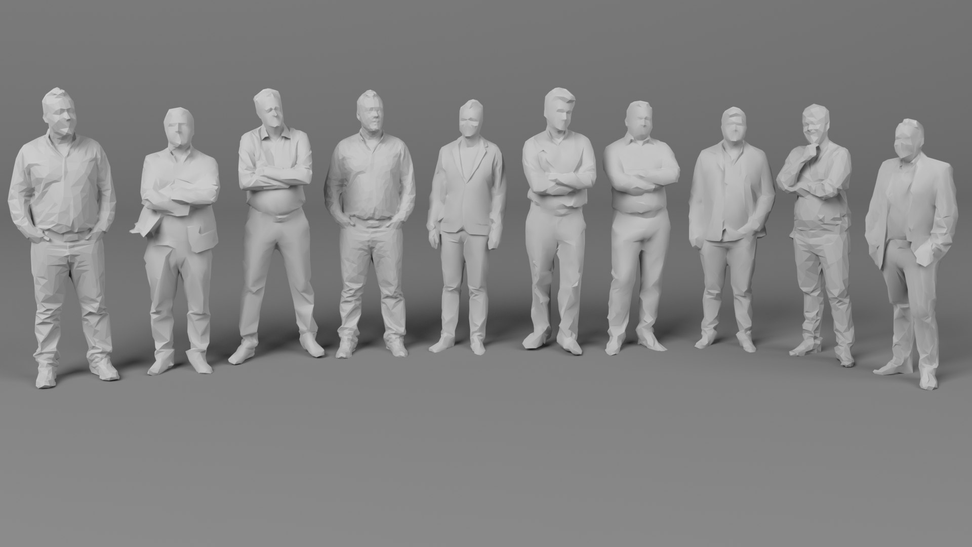 3D 10 People Crowds Model - TurboSquid 1460509