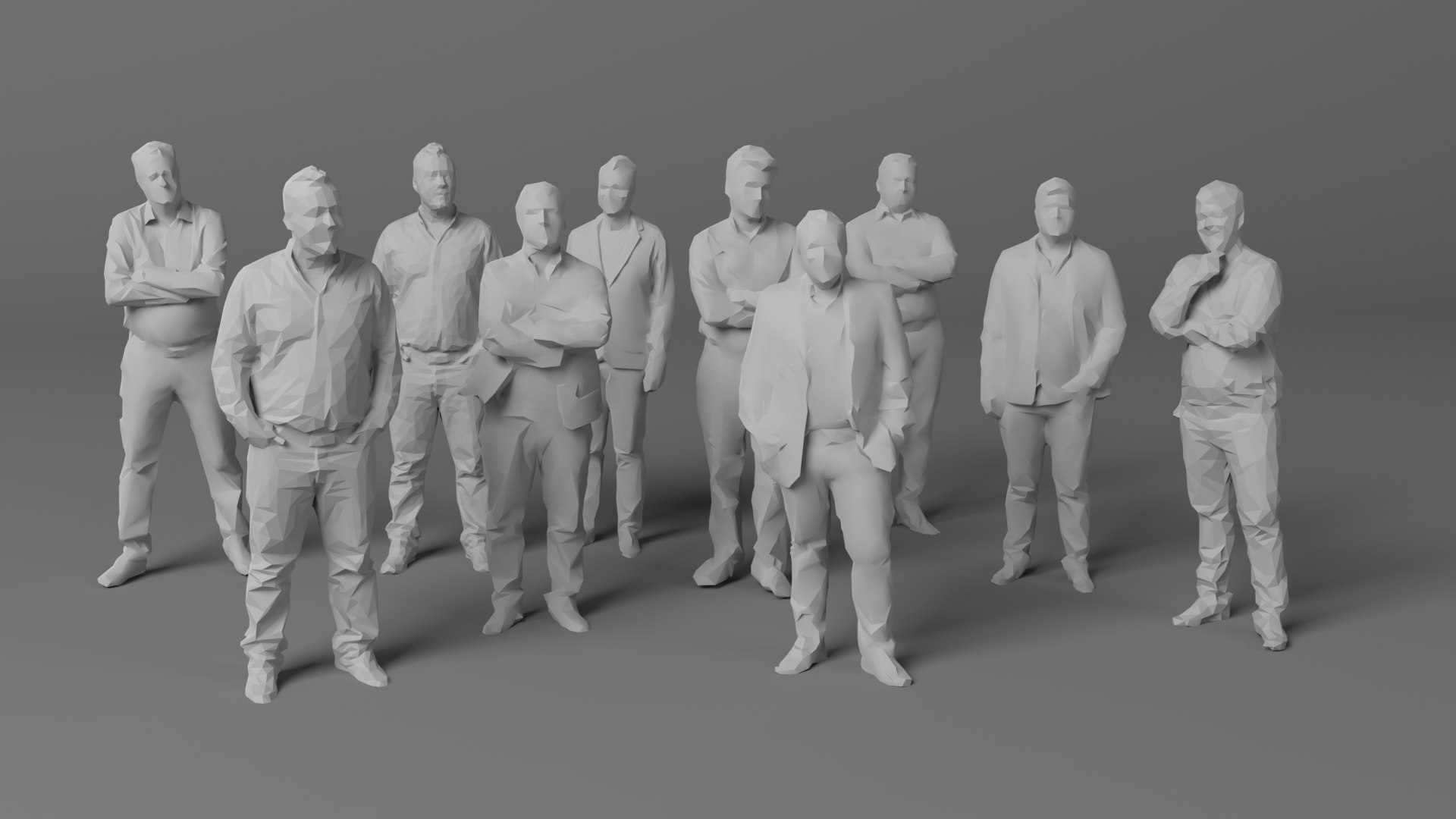 3D 10 People Crowds Model - TurboSquid 1460509
