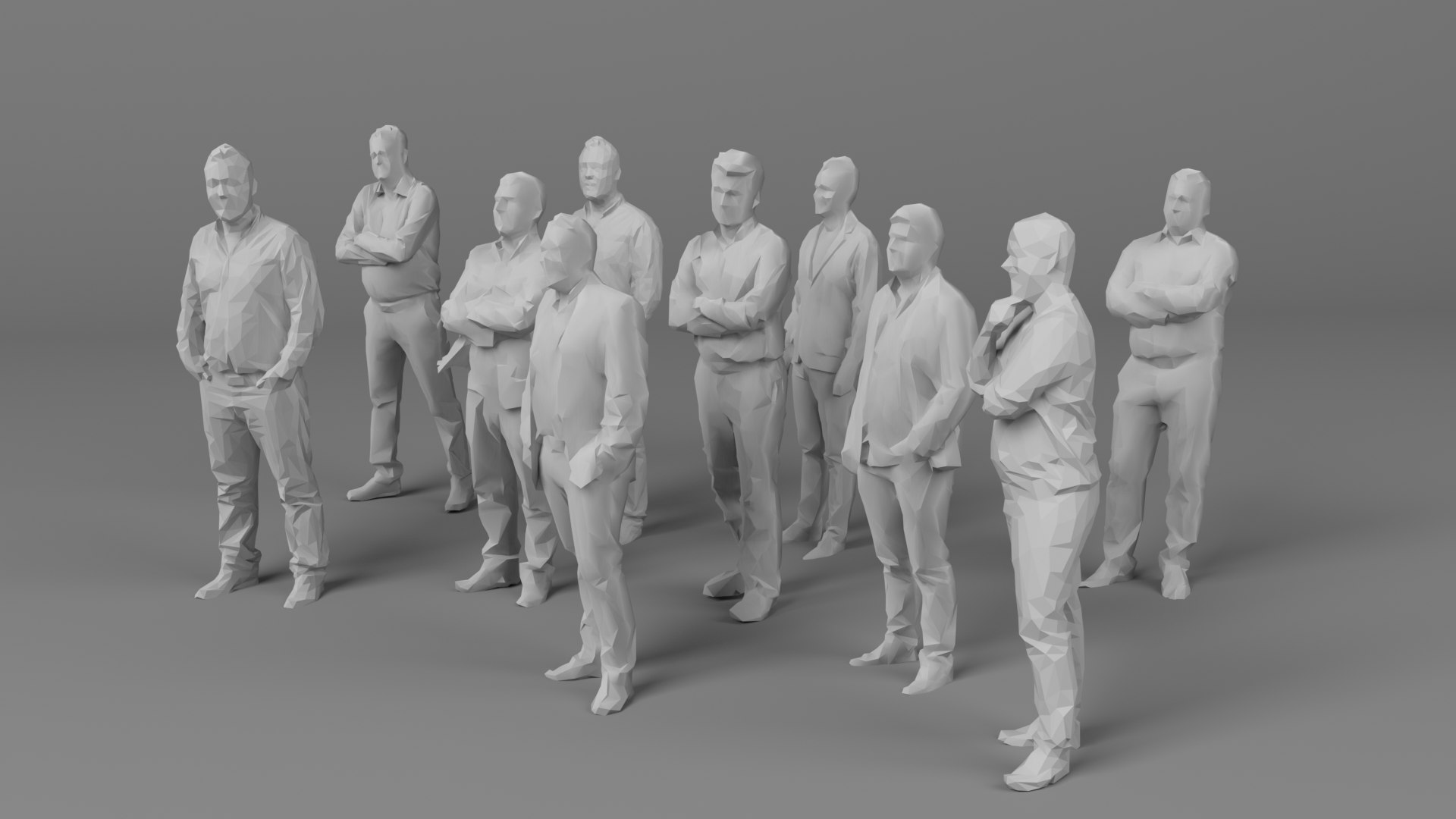 3D 10 People Crowds Model - TurboSquid 1460509