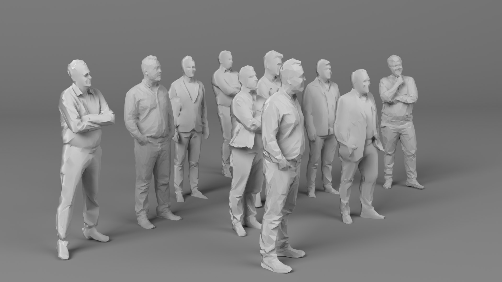 3D 10 People Crowds Model - TurboSquid 1460509
