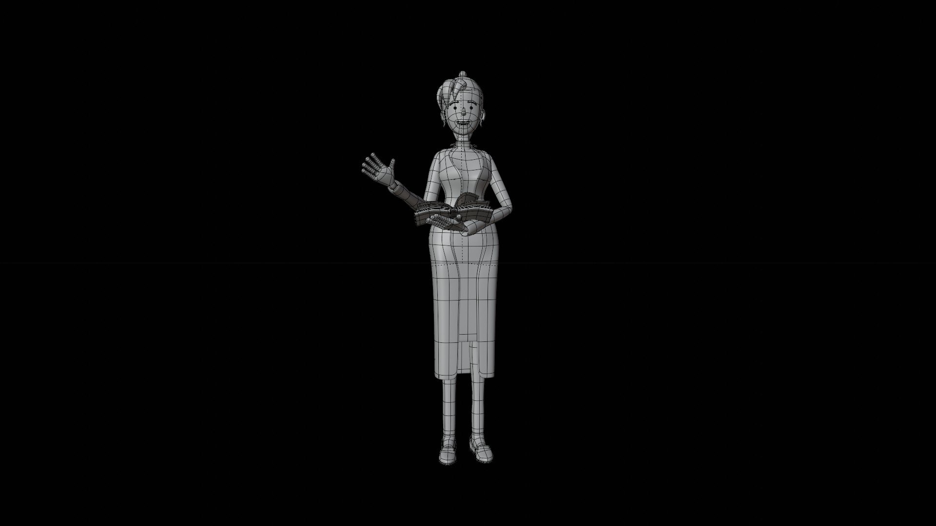 Professor Girl 3D Model - TurboSquid 2262201