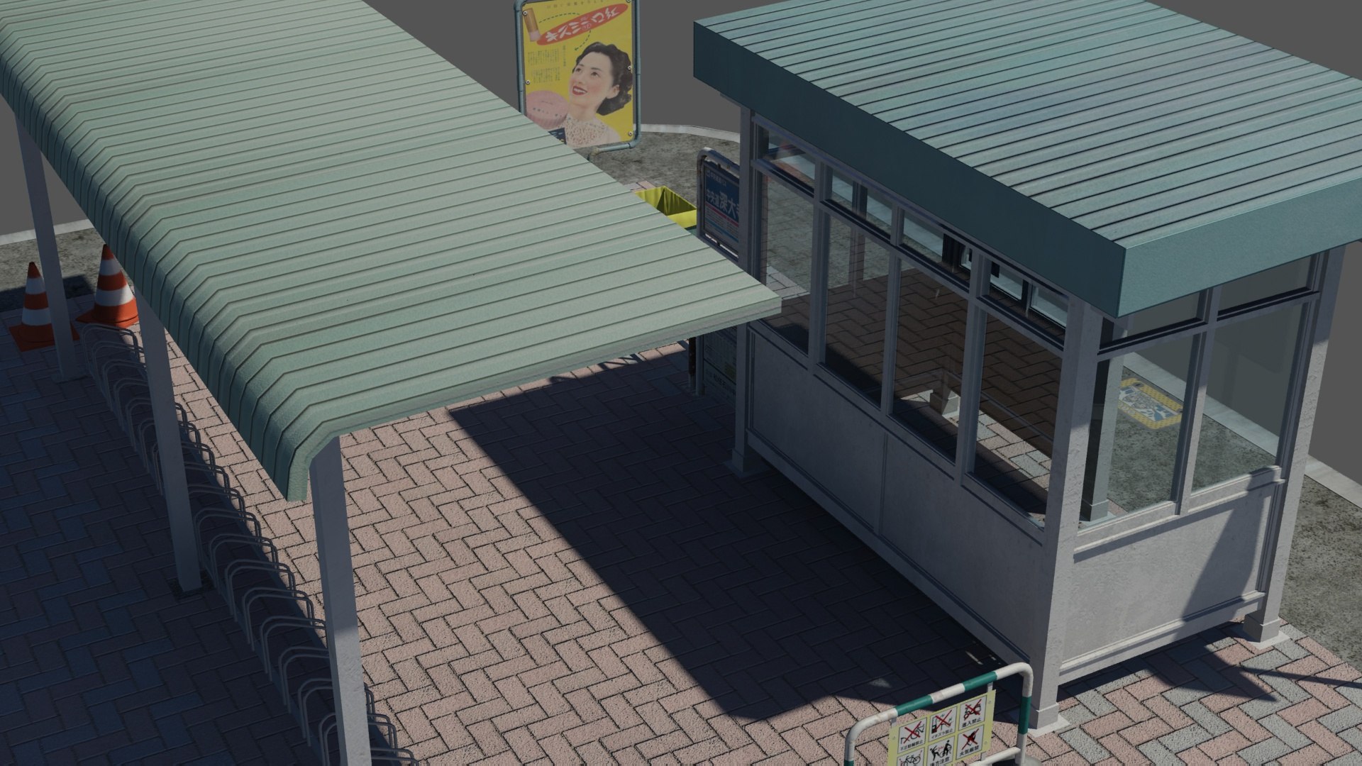 Japanese Bus Stop 3D Model - TurboSquid 1569570