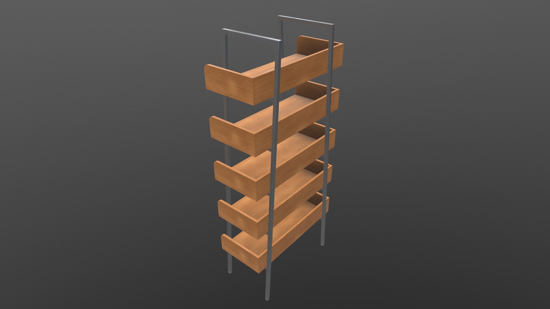 Book Shelf AR VR PBR Lowpoly With Game Ready 3D - TurboSquid 2066189