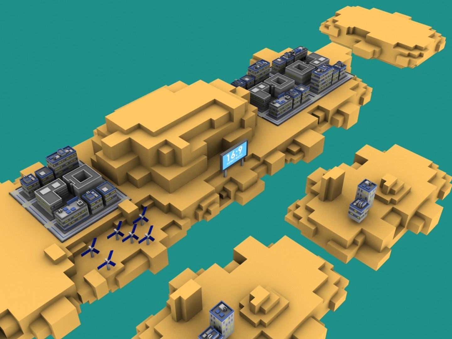 3d Modular Space Scenery Components