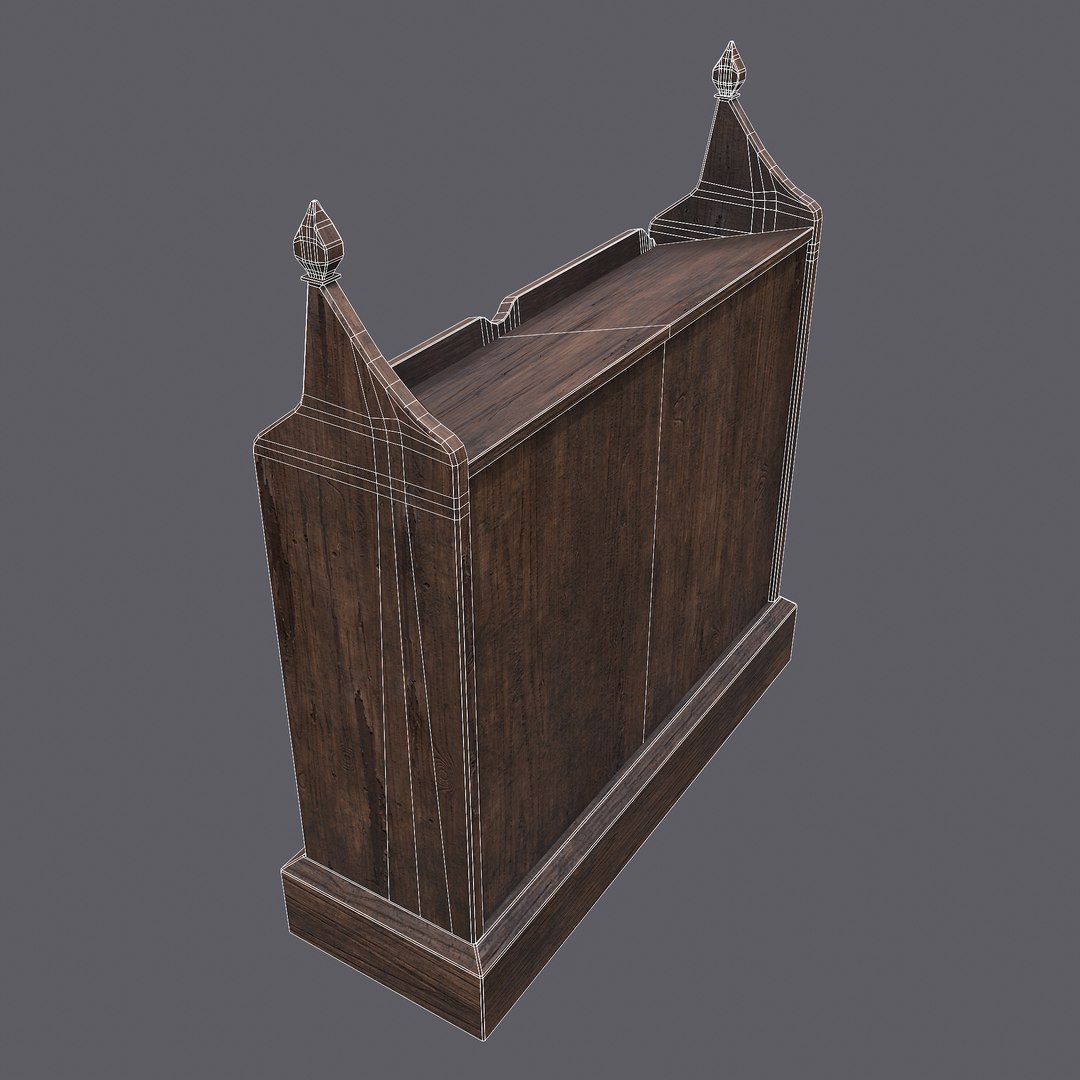 3D Medieval Elegant Writing Stand Model - TurboSquid 1743167