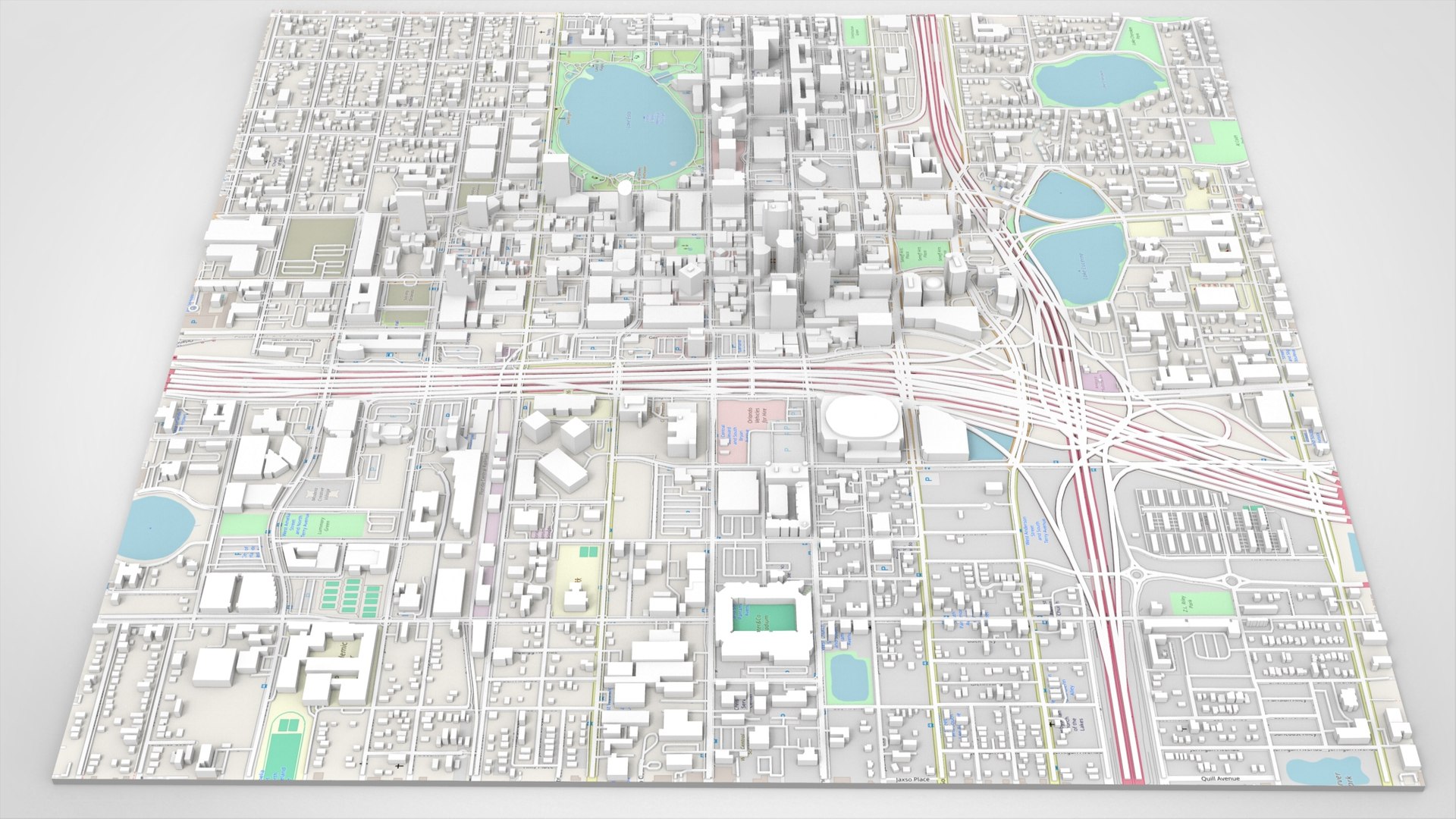 Cityscape Orlando Florida USA Model - TurboSquid 2311066