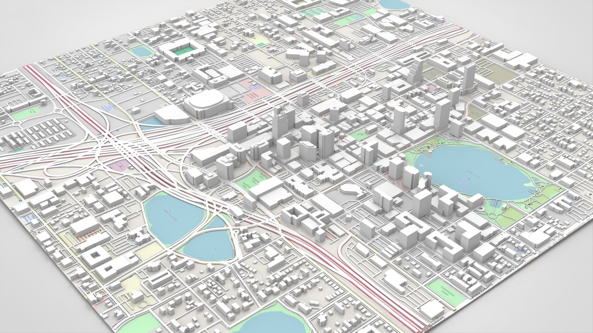 Cityscape Orlando Florida USA Model - TurboSquid 2311066