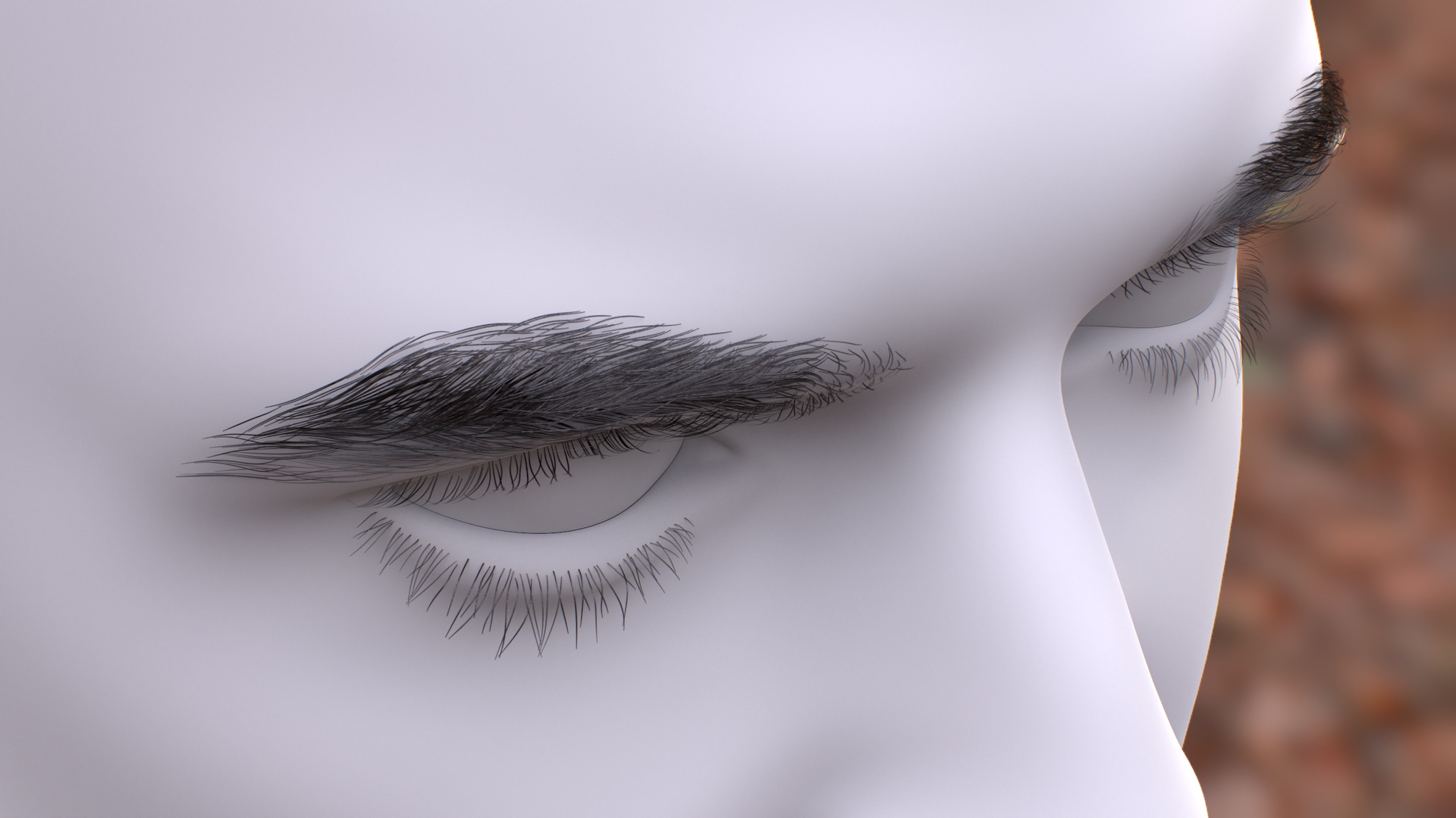 Mans Eyebrows and Eyelashes model - TurboSquid 1889307
