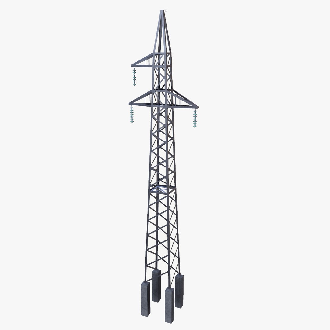 Transmission Tower 66kv Lowpoly 3D model - TurboSquid 2073639