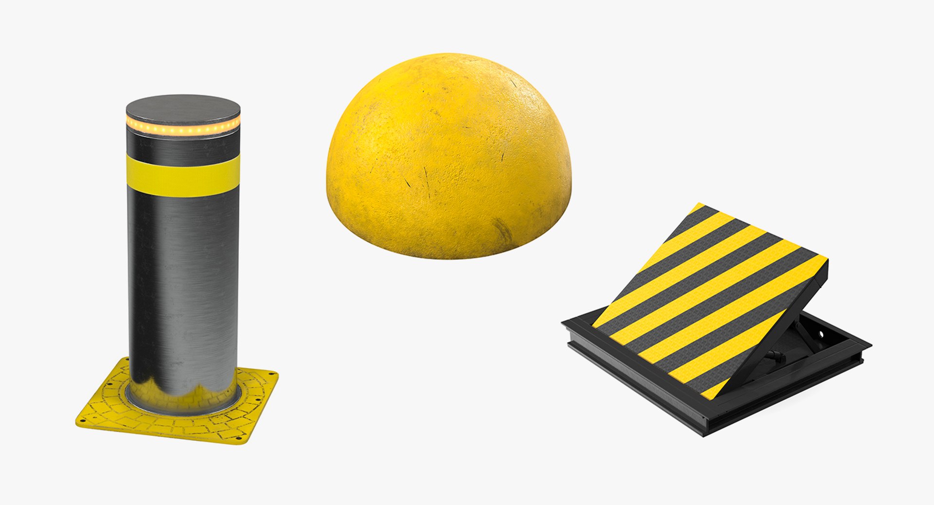 Bollards Collection 3D - TurboSquid 1957848