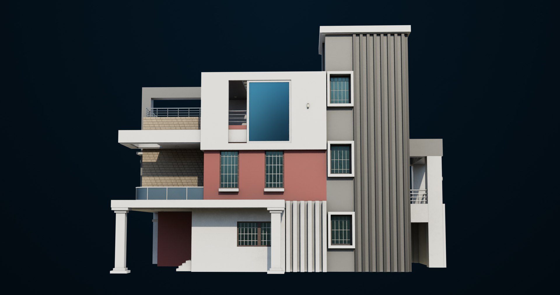 Modern House 01 All PBR Unity UE Textures Included 3D - TurboSquid 2023688