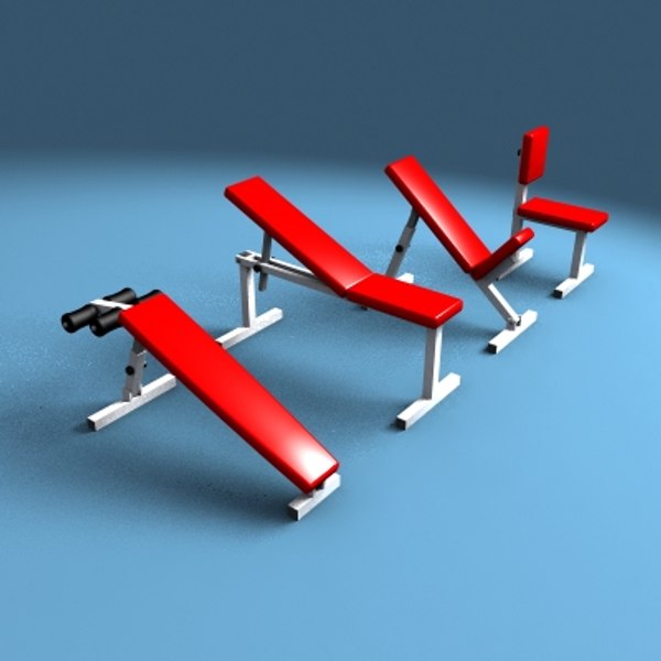 workout benches 3d model