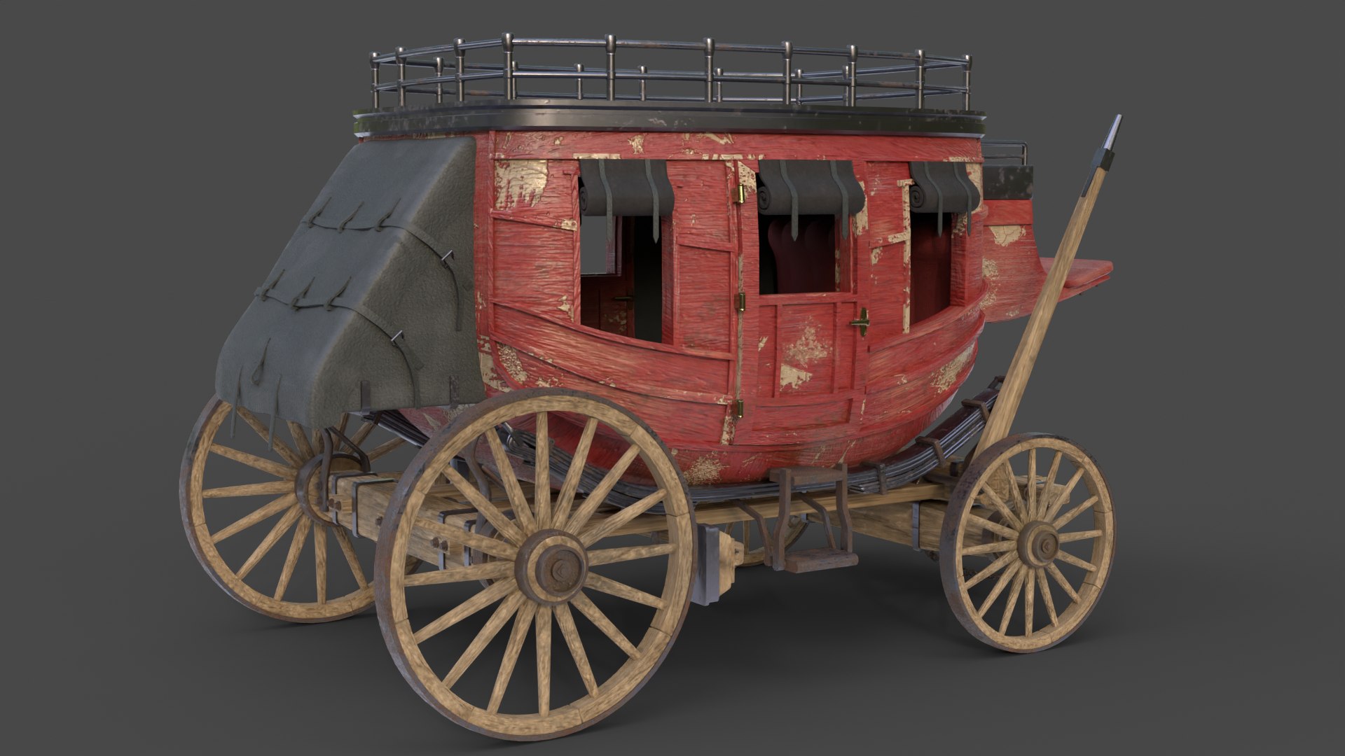 3D Stage Coach Wagon - TurboSquid 2067720