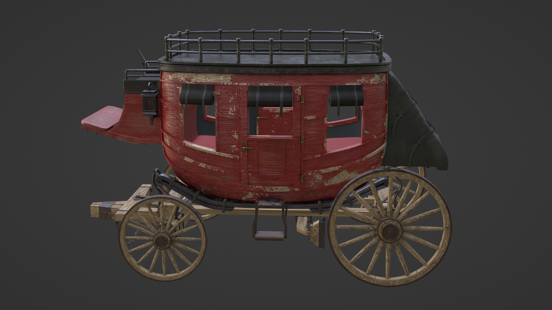 3D Stage Coach Wagon - TurboSquid 2067720