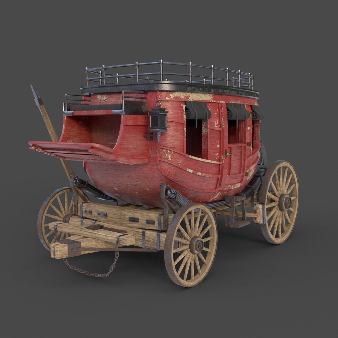 3D Stage Coach Wagon - TurboSquid 2067720