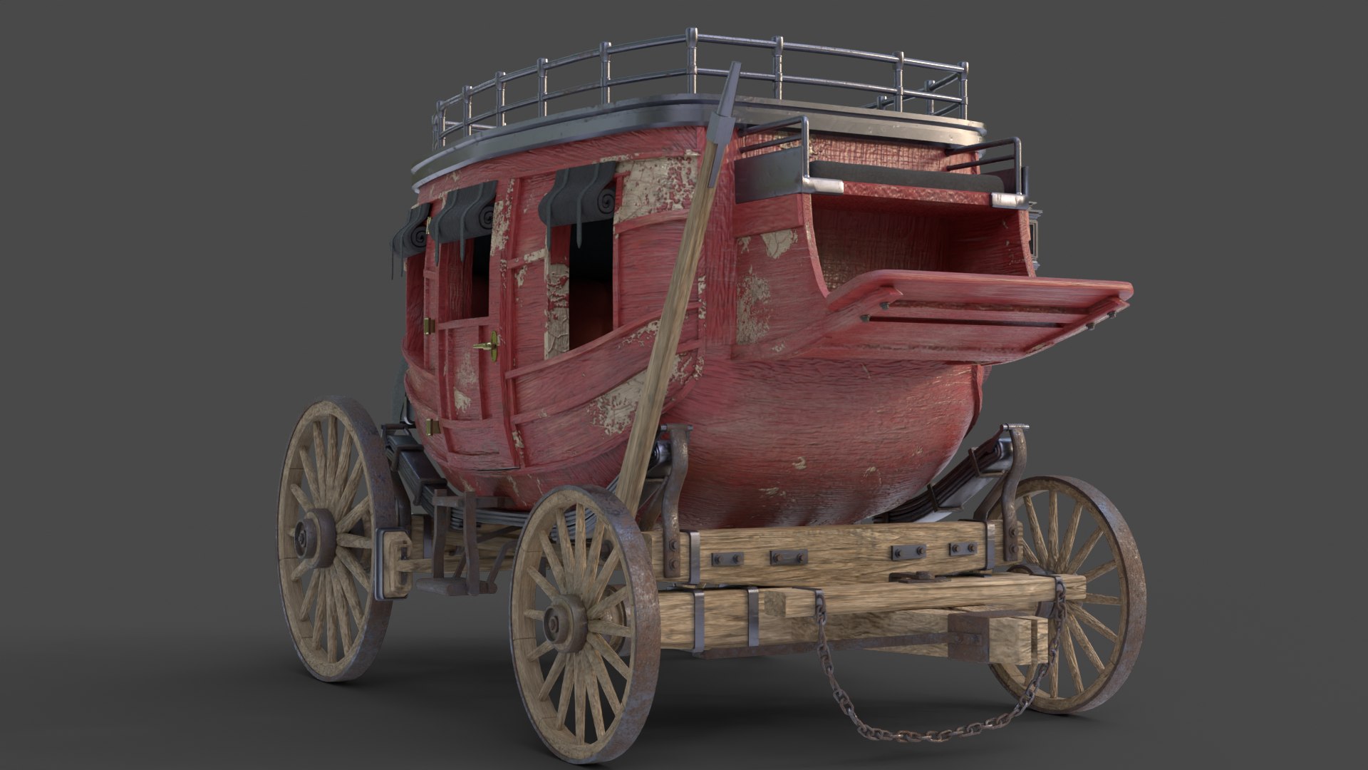 3D Stage Coach Wagon - TurboSquid 2067720