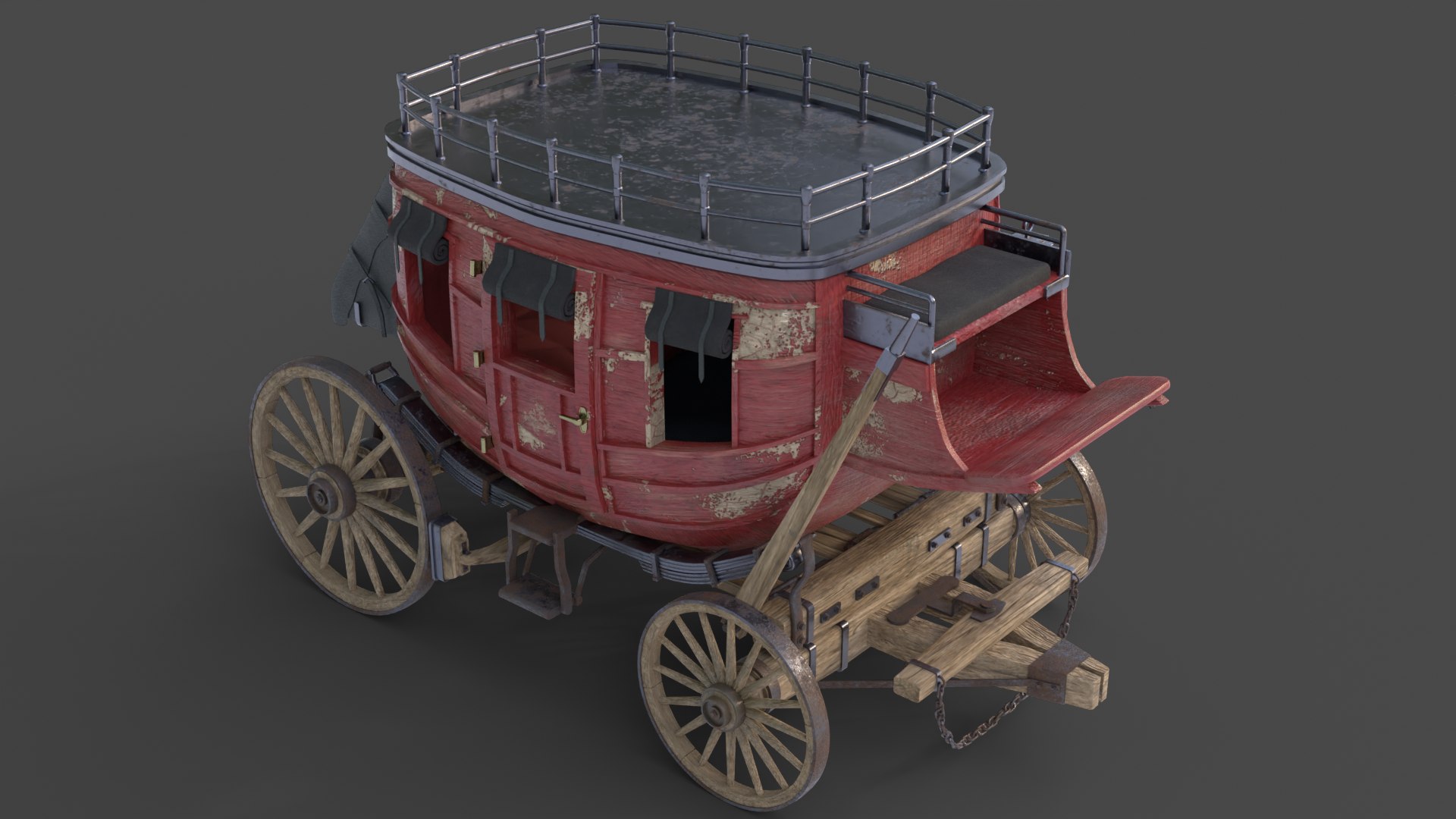 3D Stage Coach Wagon - TurboSquid 2067720
