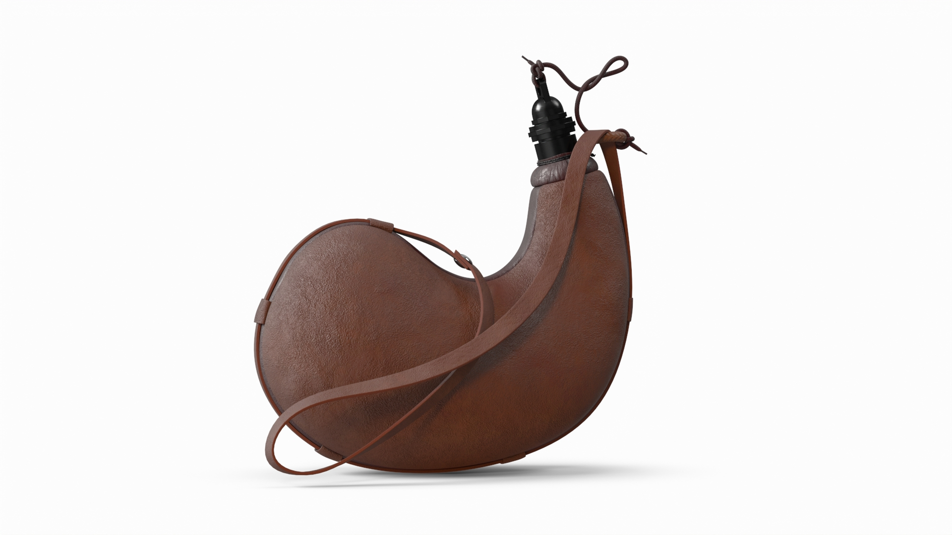 Leather Wineskin Brown 3D - TurboSquid 2190606